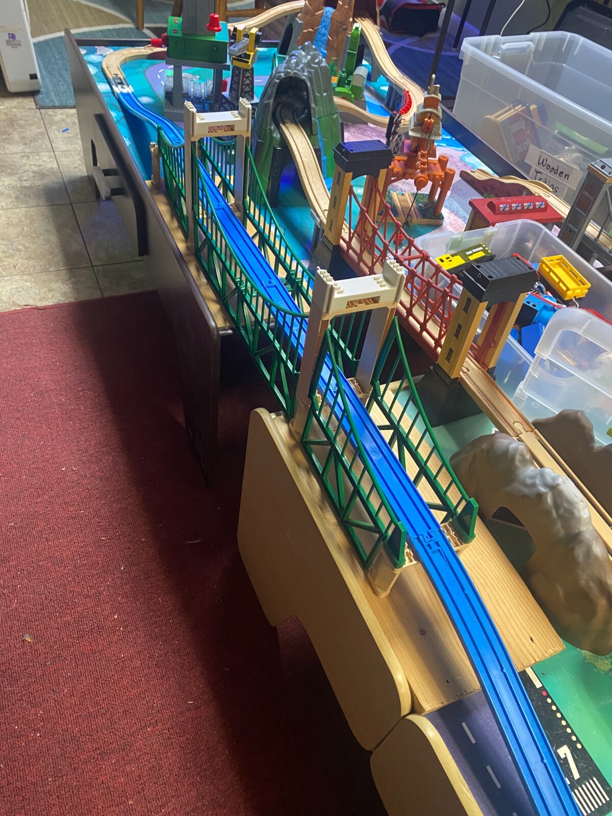 Suspension Bridge for Toy Trains 70" long, 4" wide, 9" tall | eBay