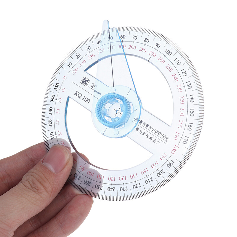 Plastic 360 Degree Protractor Angle Edge Finder Measuring Ruler ...
