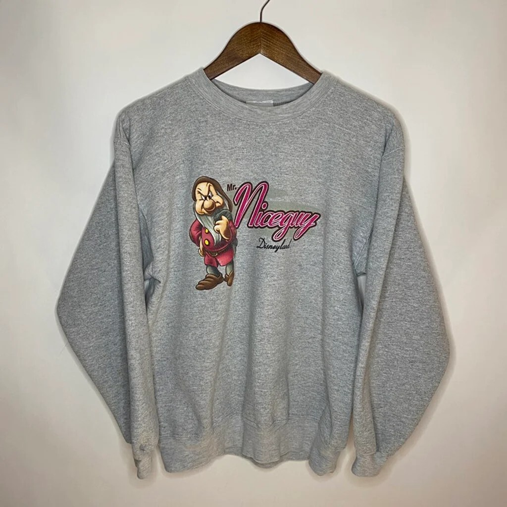 Vintage Grumpy Snow White Disney Crew Neck Sweatshirt - Gem