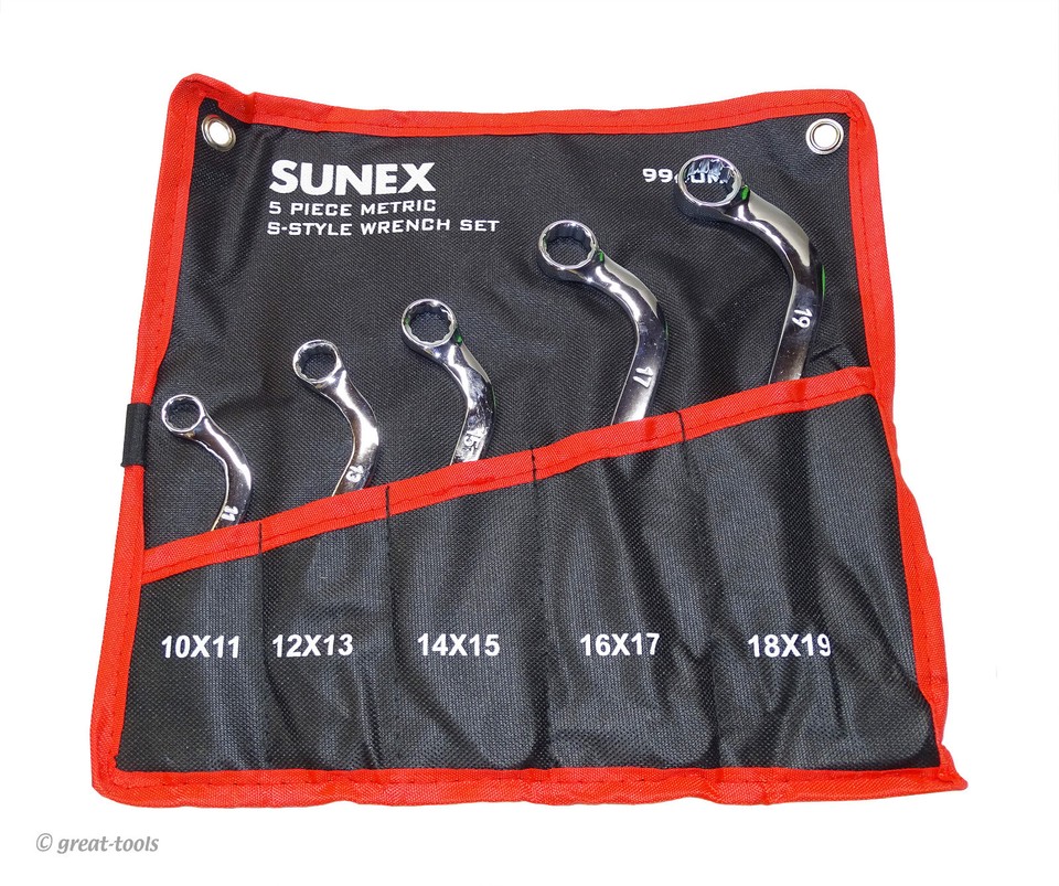 S-SHAPED WRENCH SET – mm – metric – obstruction wrenches – automotive ...