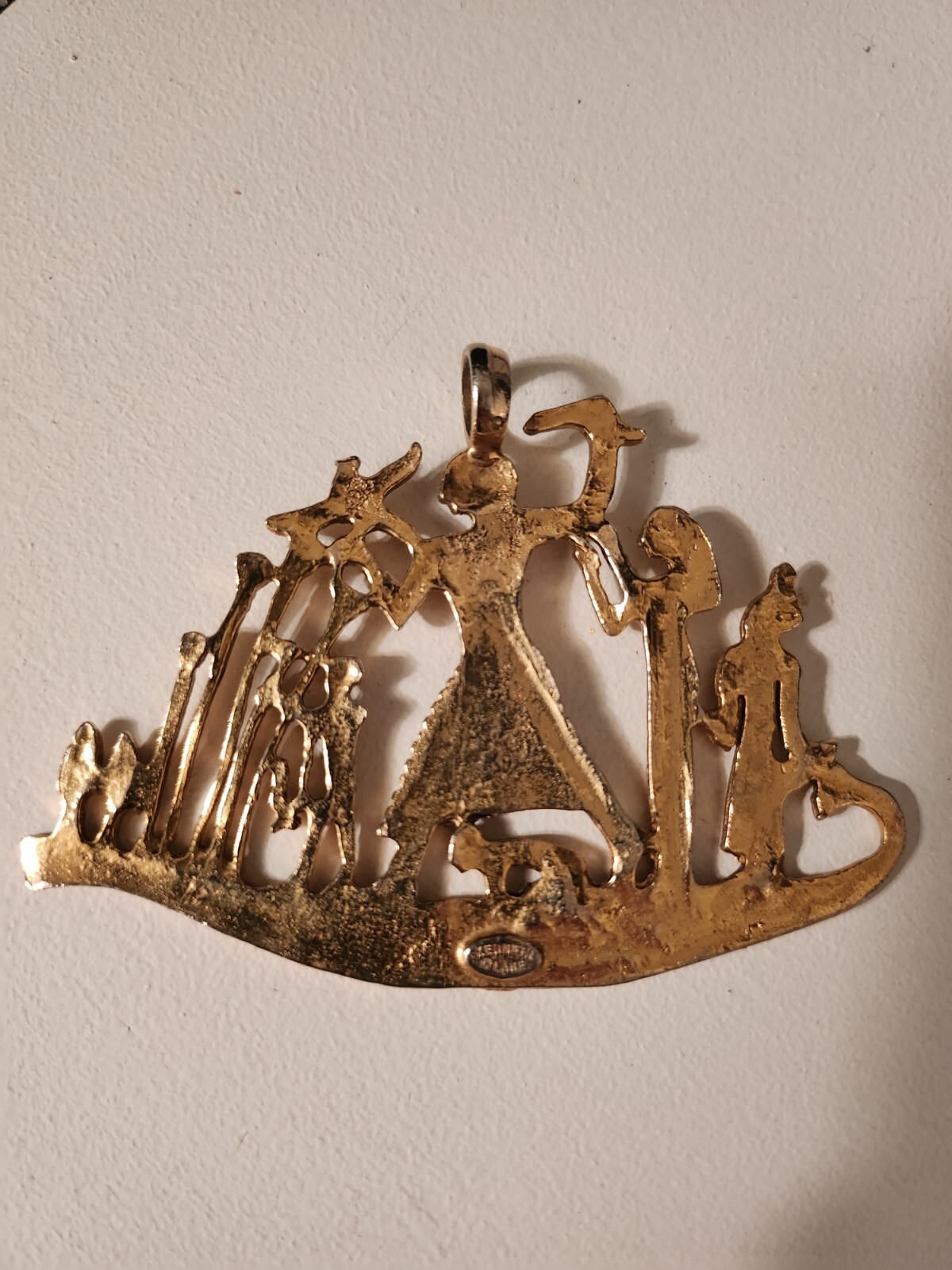 Kenneth Lane Baroque Of Ra Gold Signed Pendant - Gem