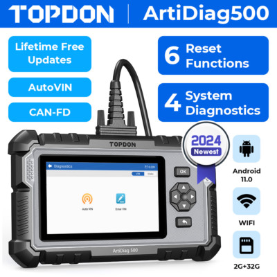 TOPDON AD500 OBD2 Code Reader Scanner Engine ABS SAS Car System ...