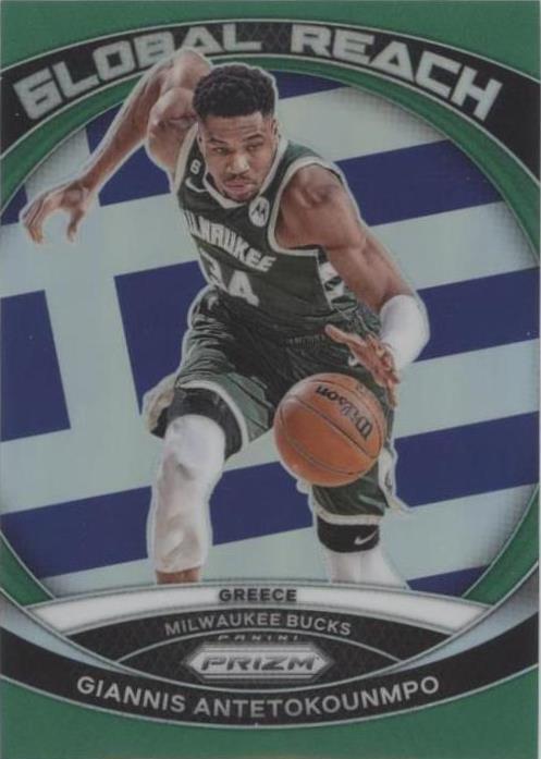 2023-24 Panini Prizm - Global Reach Giannis Antetokounmpo #4 Green Prizm for sale online | eBay