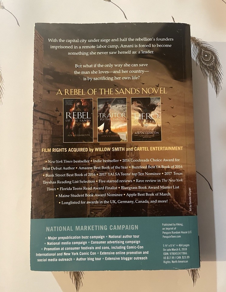 Paperback Advance Reader Copy Hero at the Fall by Alwyn Hamilton | eBay