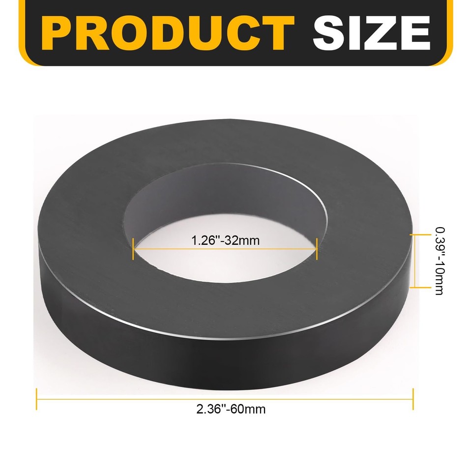 Ferrite Big Ring Magnet, round Ceramic Magnets with Hole, OD2.36 X ID1 ...