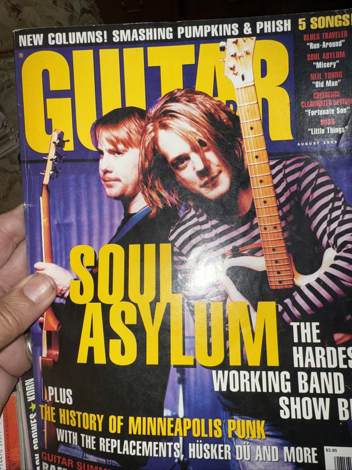 Guitar World Magazine August 1995 Soul Asylum Ramones Primus Zappa ...