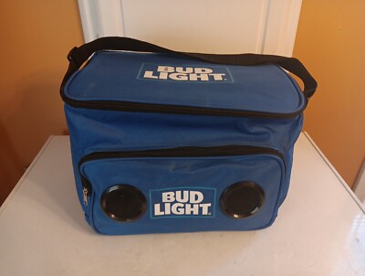 BUD LIGHT Blue Soft Cooler Built in Bluetooth Speaker | eBay