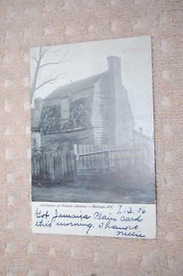 VINTAGE POSTCARD BIRTHPLACE ANDREW JOHNSON, RALEIGH, NC 1906 | eBay