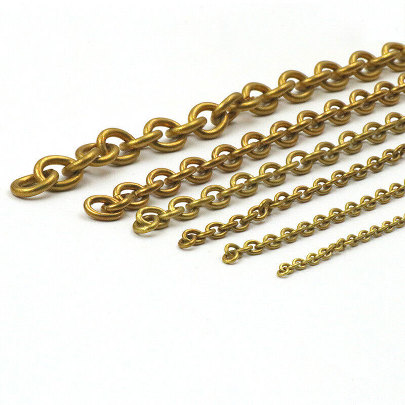 Solid Brass Chain 4-14mm Width Necklace Jewelry Bags Craft Chain Sold ...