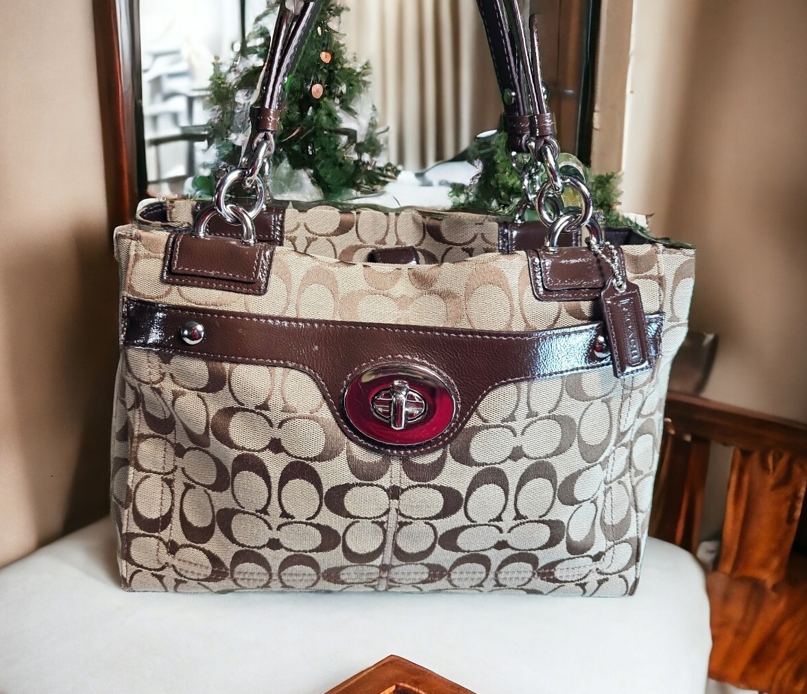 Coach Penelope Signature Jacquard Carryall Shoulder B… - Gem
