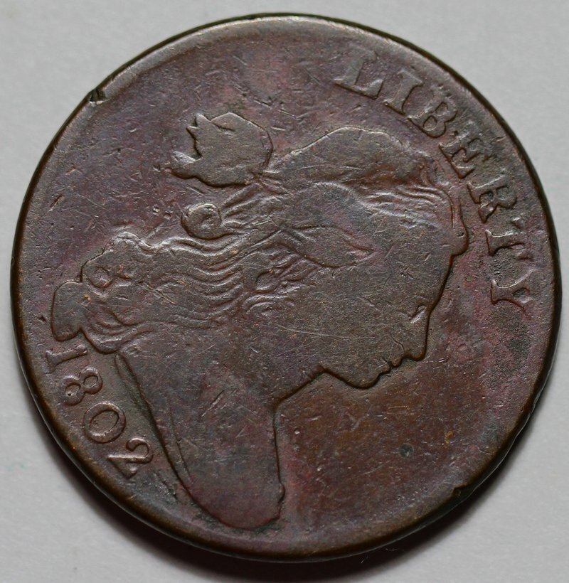 1802 Draped Bust Large Cent - With Stems - US 1c Copper Coin | eBay