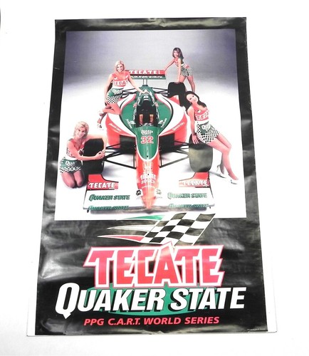 VINTAGE USED 1997 QUAKER STATE PPG CART WORLD SERIES TECATE BEER 34" BY ...