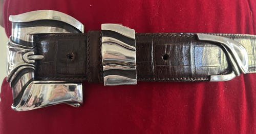 Large "NILE" Barry Kieselstein Cord Belt Buckle - Gem