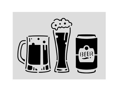 7"x10" Clear Plastic Stencil - Beer (MH206) | eBay