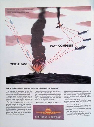 Vintage Print Ad 1944 WWII Triple Pass Play Complete Helldivers Attack ...