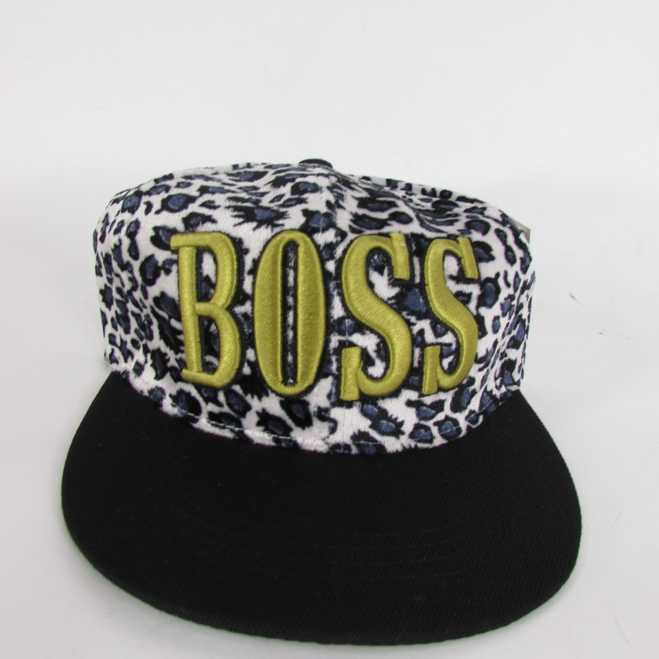 Women Men Denim Black Baseball Cap Fashion BOSS Hat Animal Print ...