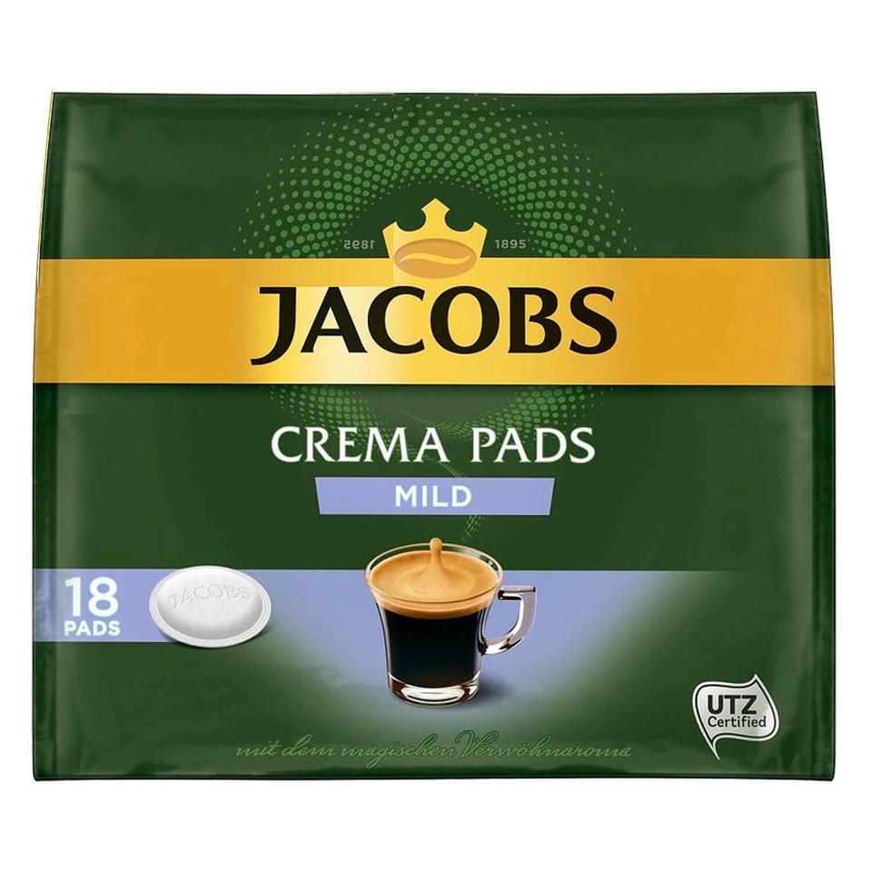 3X 18 Jacobs Crema Coffee Pads Sample Set Roasted Coffee Creamy Flavor ...