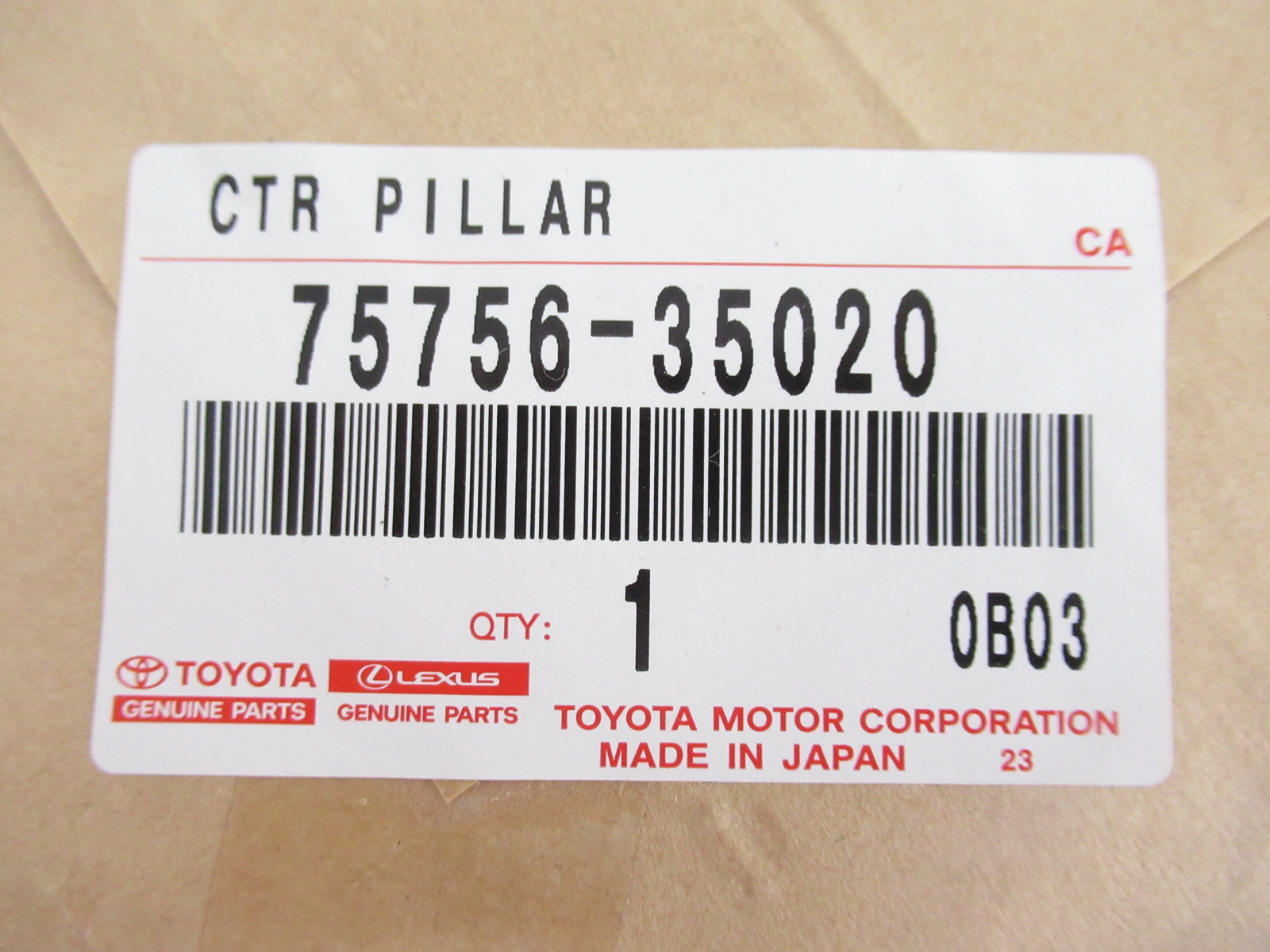 Genuine OEM Toyota 75756-35020 Driver Front Window Frame Applique 10-20 ...