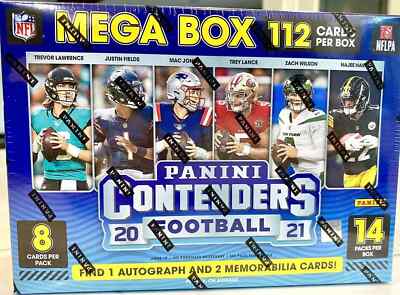 NEW 2021 Panini Contenders Football NFL Mega Box or Fanatics Exclusive ...