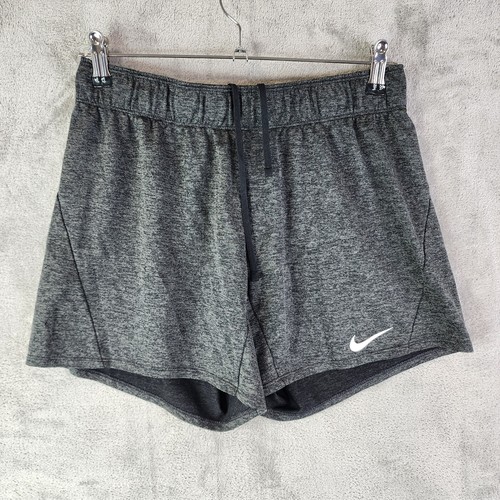 Womens Nike Shorts Heathered Gray Dri-fit Drawstring Size S Small | eBay