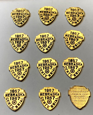 12 PC NEBRASKA CENTENNIAL SHIELDS MEDAL, 1867-1967 Charm Bracelet? | eBay
