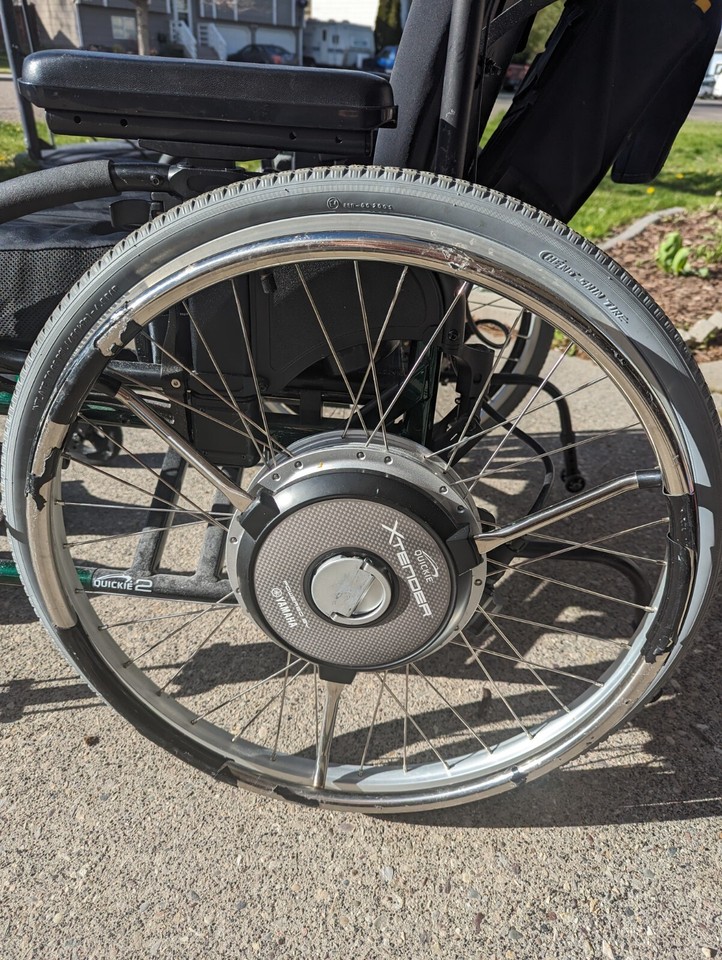 Xtender Power Assist Quickie 2 Wheelchair 24" Adj. Leg/Arm Rests OPEN ...