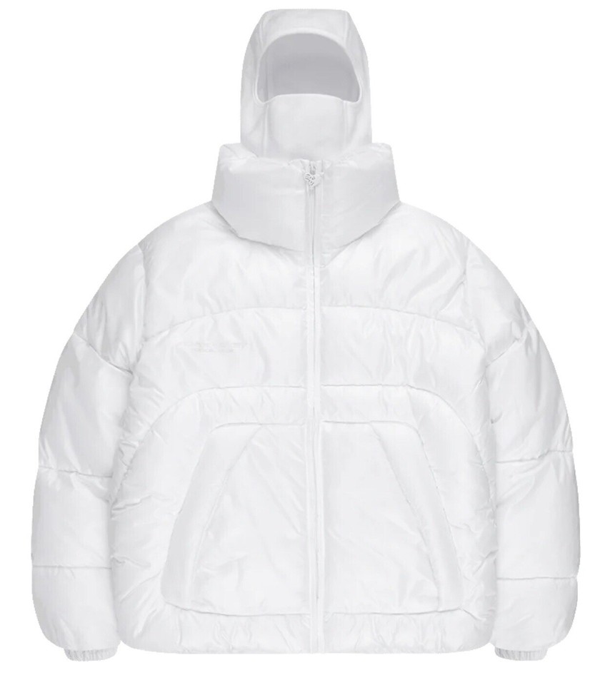 MOREMONEY MORELOVE LIGHT NINJA PUFFER WHITE JACKET MEDIUM HOODED | eBay