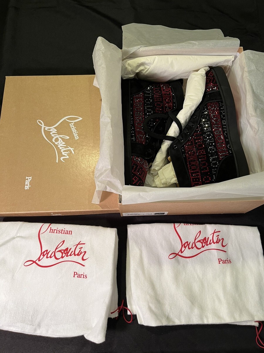 BRAND NEW CHRISTIAN LOUBOUTIN RHINESTONES TSQ SNEAKERS SHOES BRAND NEW CHRISTIAN LOUBOUTIN RHINESTONES TSQ SNEAKERS SHOES
