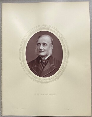 Woodburytype Sir Rutherford Alcock President RGS Men of Mark 1877 ...