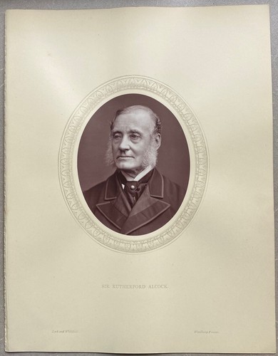 Woodburytype Sir Rutherford Alcock President RGS Men of Mark 1877 ...