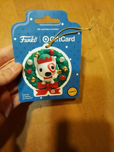 Funko Pop Gift Card Target Bullseye Dog Christmas CHASE Ornament ...