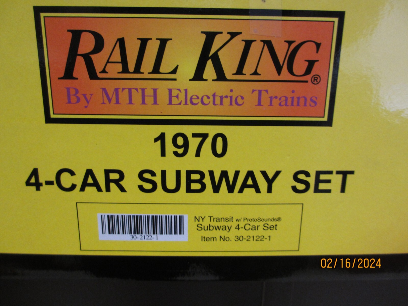 Rail King 30-2122-1 NY 1970 Transit 4 Car Subway Set w/Proto Sounds New ...