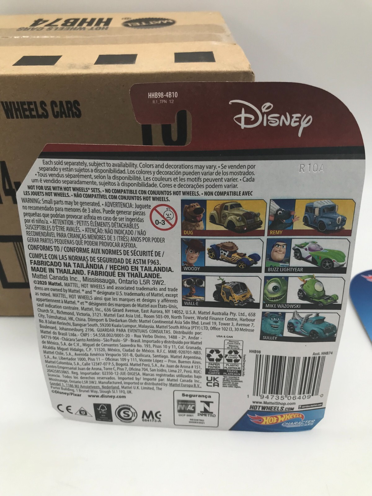 Hot Wheels Disney/Pixar Character Cars: REMY Mattel 2021 NEW ...