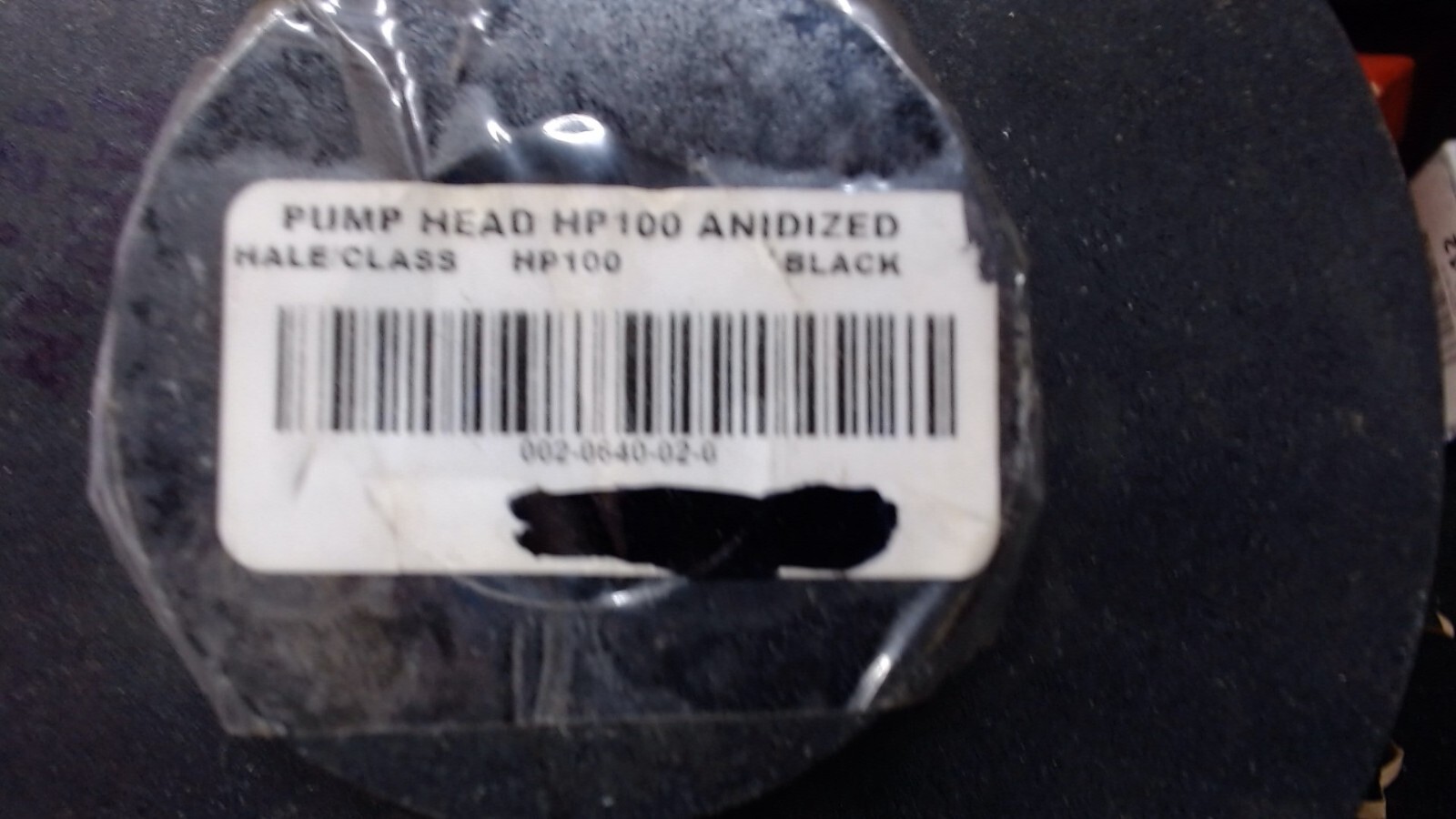 Class One Hale PUMP HEAD for HP100 pumps 002-0640-02-0 anodized black ...