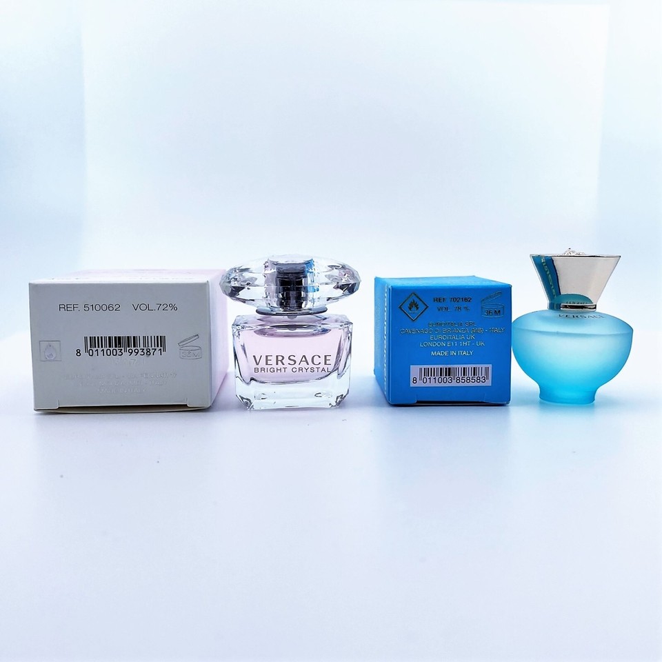 Versace Bright Crystal EDT 5 mL / Versace Dylan Turquoise EDT 5 mL ...