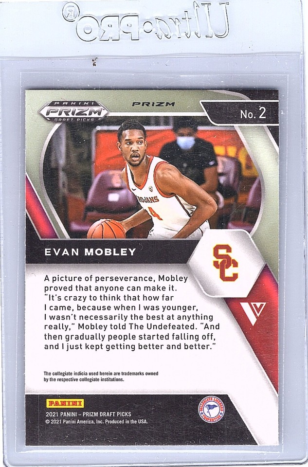 Evan Mobley 2021 Panini Prizm Draft Picks Red White and Blue RC ...