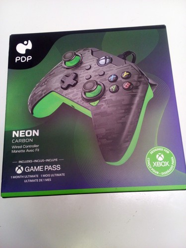 PDP Neon Carbon Wired Controller X Box | eBay
