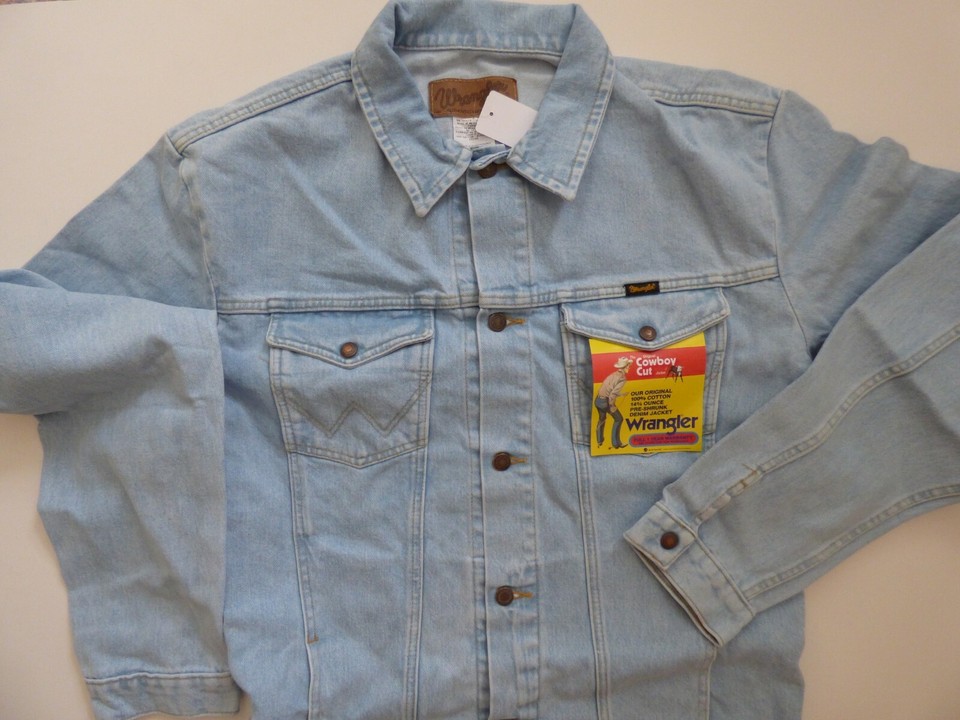 Men's Wrangler Cowboy Cut Denim Jacket - Inside Pockets | eBay