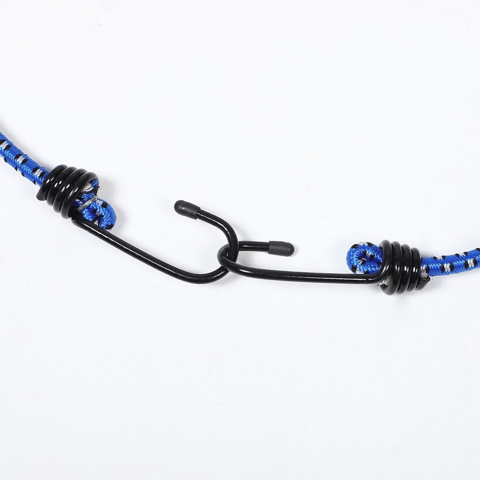 2 Pcs Carabiner Elastic Rope Bike Luggage Tied Adjustable Length Cord ...