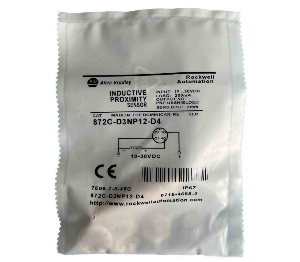 Allen Bradley 872C-D3NP12-D4 Inductive Proximity Sensor, Miniature ...