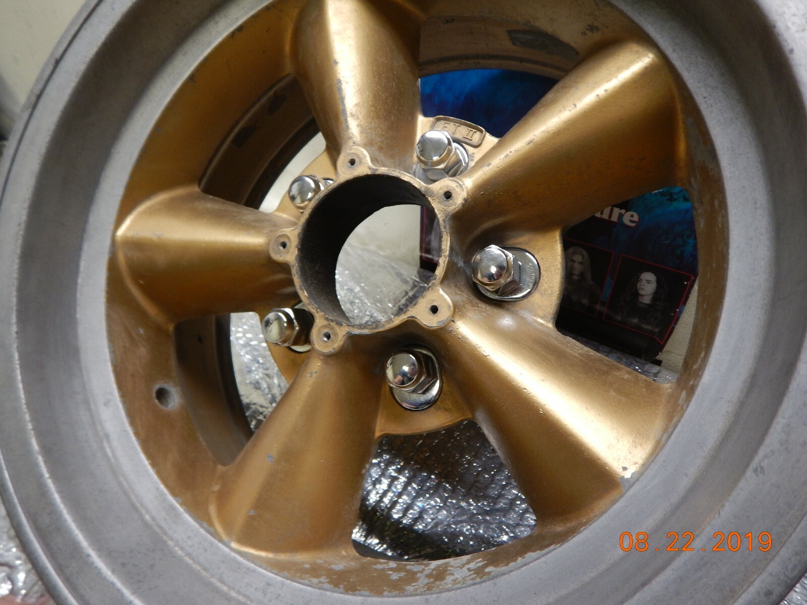 VINTAGE 14x7 E-T TORQ-THRUST WHEEL FORD CHEVY DODGE VAN MOPAR 5 on 4.5 ...