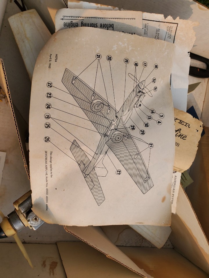 Gilbert Skystreak American Flyer Tether Plane Thunderhead Motor 074 ...