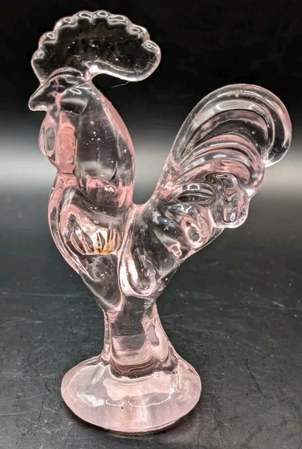 Indiana Pink Glass Rooster Very Cute! | eBay