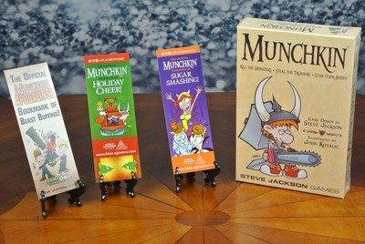 MUNCHKIN Board Game w/ 3 PROMO CARDS Holiday Cheer SUGAR SMASHING Beast ...