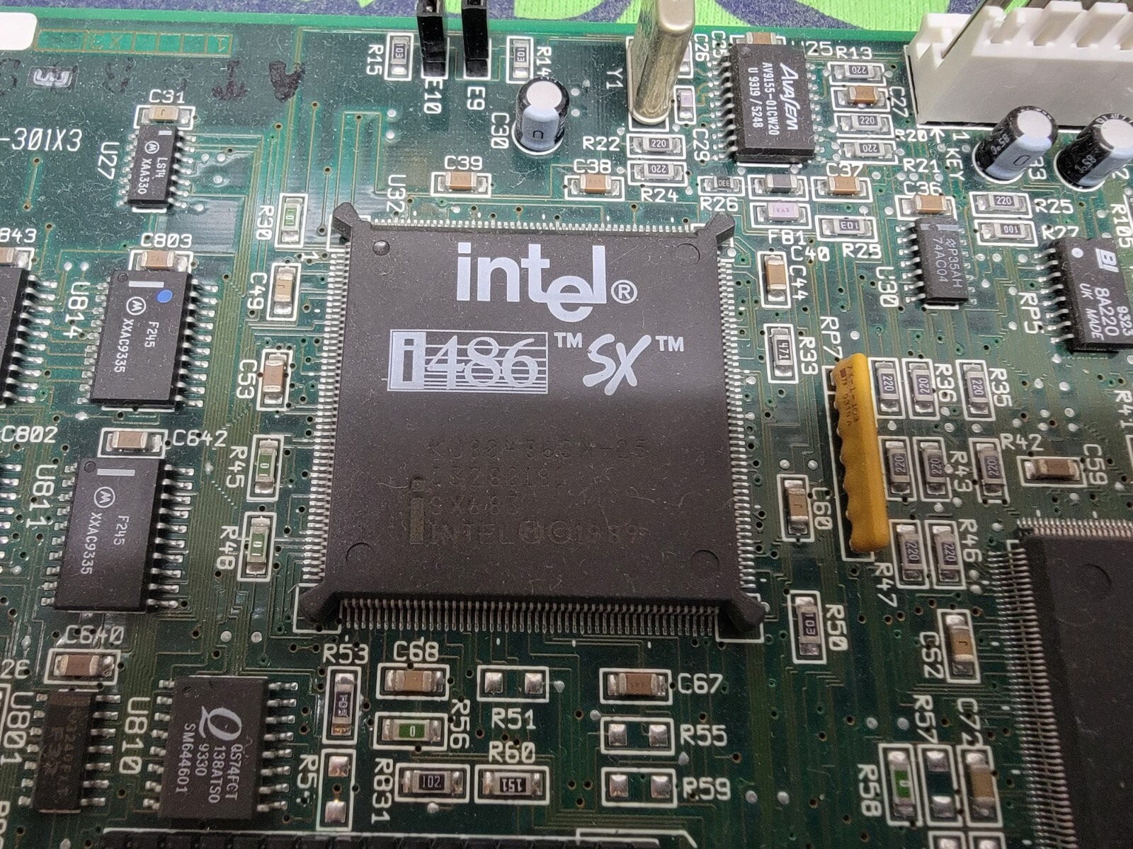 AST Advantage Pro 486SX/25 Motherboard 202560-301x3 w/ I/O Panel & Ram ...