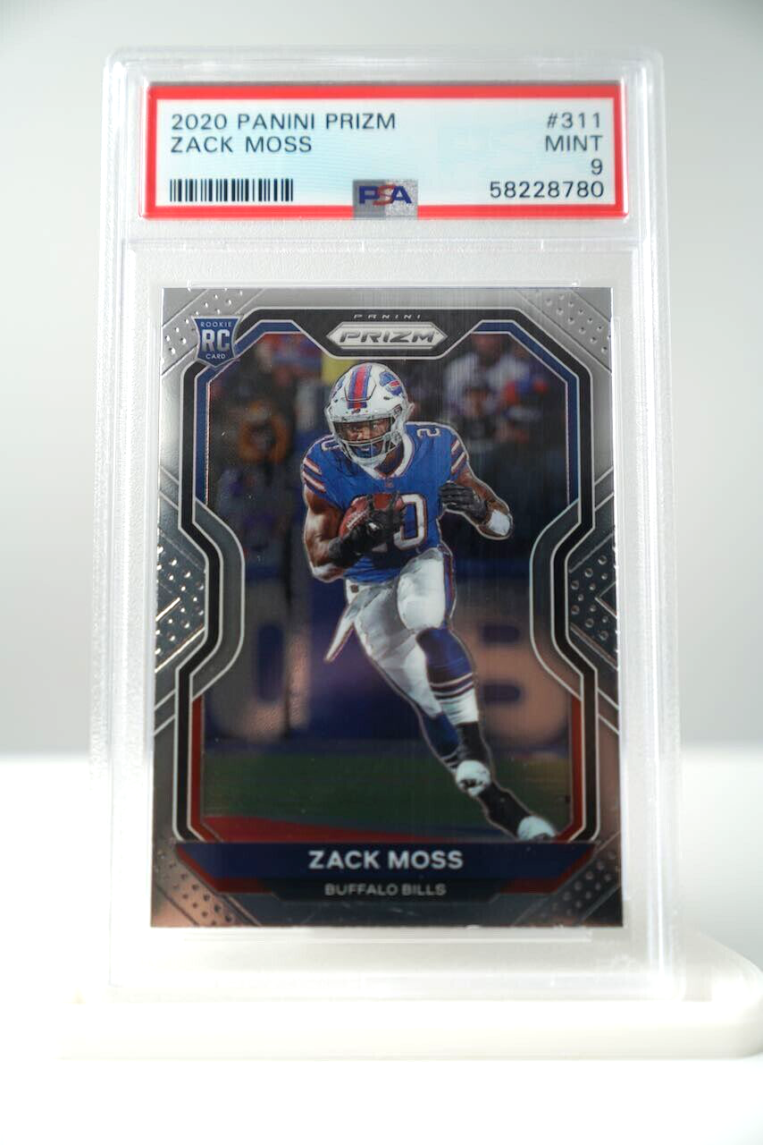 2020 Panini Prizm Football Card #311 Zack Moss - PSA 9 MINT - Rookie RC ...