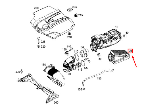 NEW MERCEDES-BENZ C-CLASS W205 AIR FILTER A6510940404 OEM | eBay
