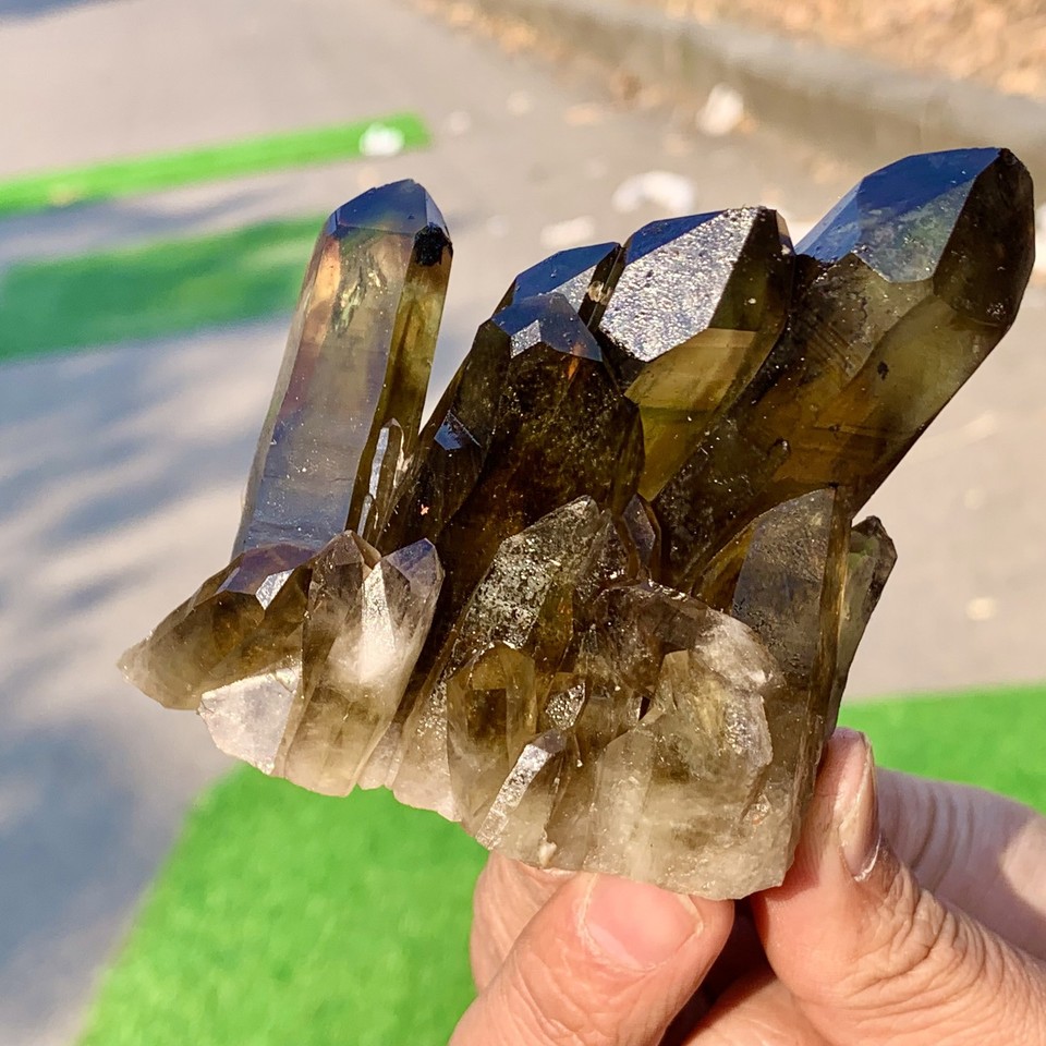 215G Natural black crystal skeleton cluster black mineral mud sample ...