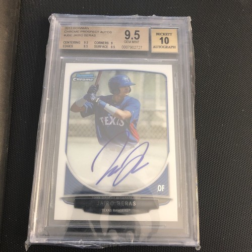 2013 Bowman Chrome Prospects Jairo Beras Autograph RC BGS 9.5 w/10 Auto ...