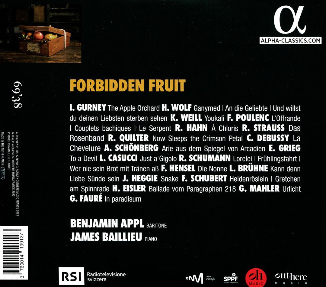 BENJAMIN APPL / JAMES BAILLIEU FORBIDDEN FRUIT NEW CD 3760014199127| eBay